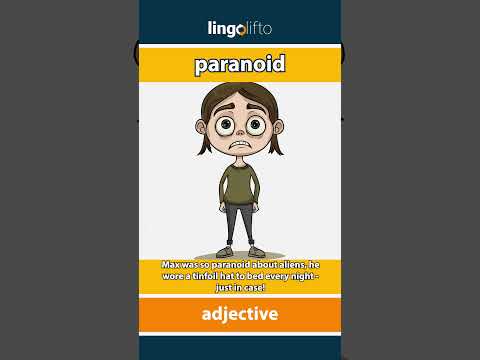 🇬🇧 Paranoid Meaning : Flash Card : Learn English Vocabulary