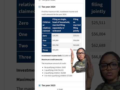 Earned income credit 2024 #taxes