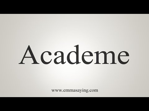 How To Say Academe
