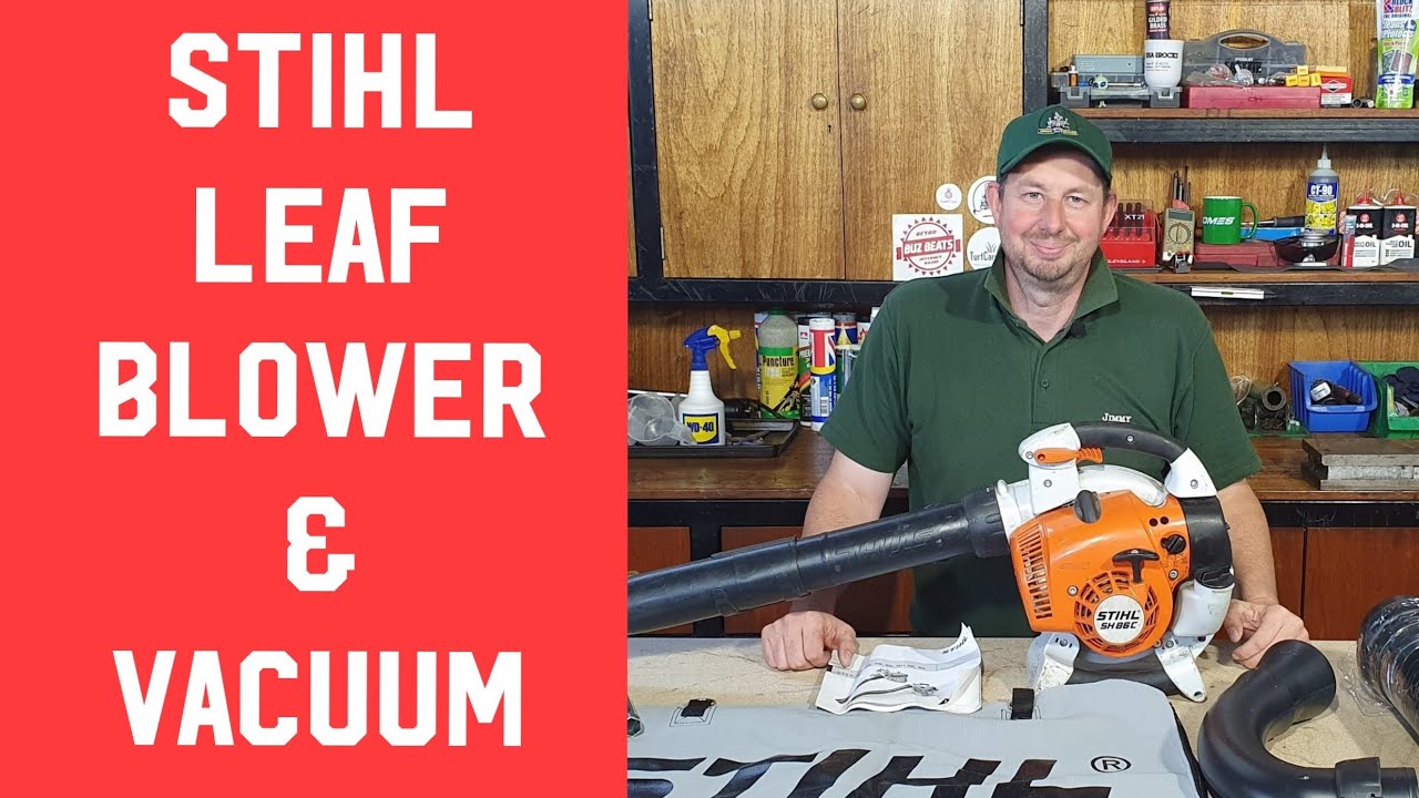 Changing a Stihl Leaf Blower to a Vacuum SH 86C collector tutorial demonstration review