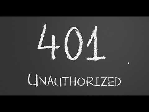 Website gives you 401 Unauthorized error what is it