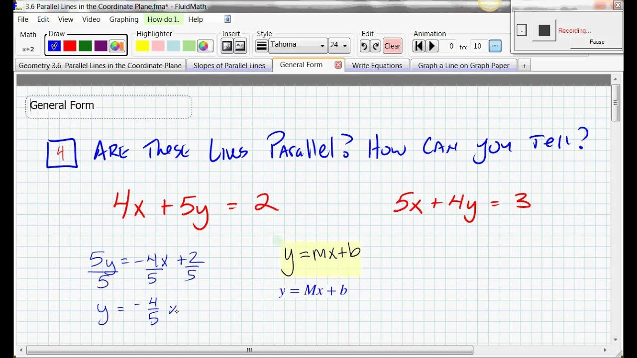 3 6 Parallel Lines in the Coordinate Plane Video