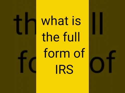 what is the full form of IRS | IRS ka full form kya hota hai |