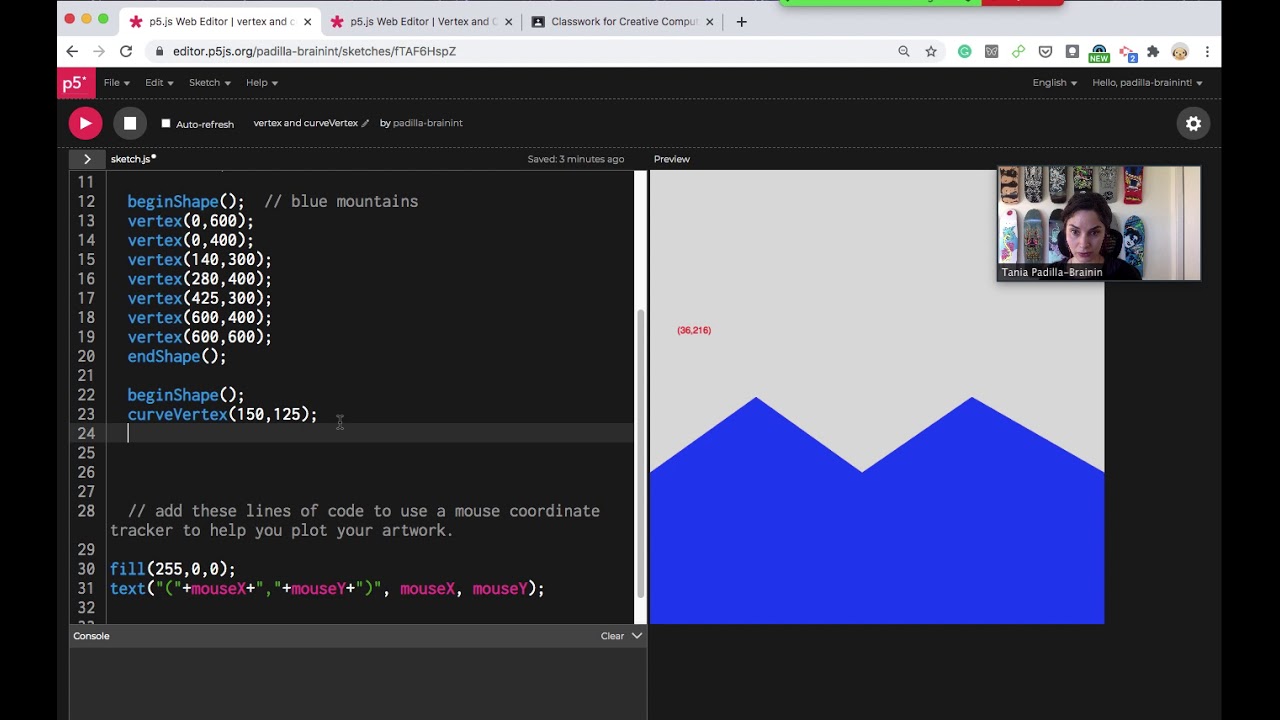p5js vertex and curveVertex tutorial