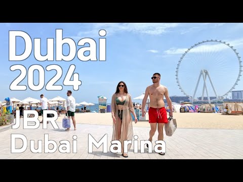 Dubai [4K] Amazing JBR, Dubai Marina Walking Tour 🇦🇪