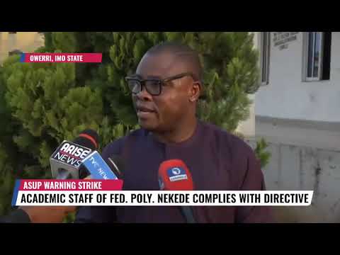 Academic Staff Of Fed Poly Nekede Complies With Directive