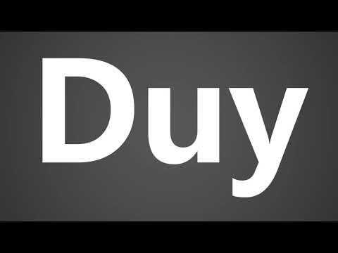 How To Pronounce Duy