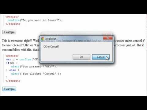 Learn JavaScript Tutorial | Alert and Confirm - Mind Luster