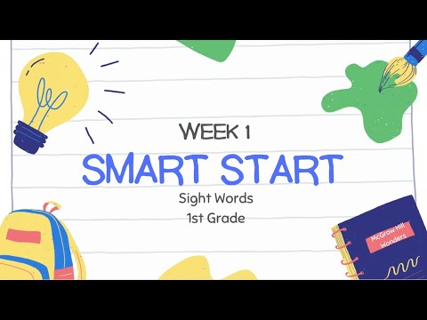 Smart Start Week 1 Sight Words - First Grade (McGraw Hill Wonders)