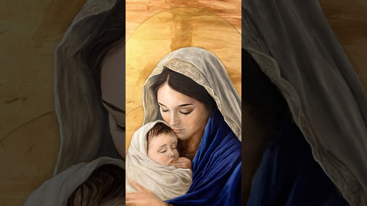 POV: You’re 30 hours into painting Mary and Baby Jesus | Christian Fine Art | Oil Painting | Christ