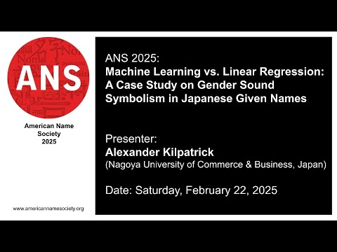 Machine Learning v Linear Regression: Gender Sound Symbolism in Japanese Given Names - A. Kilpatrick