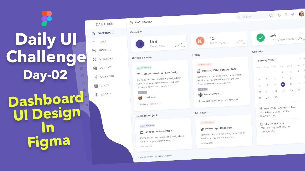 Daily UI Challenge - Day 02 - Dashboard UI Design In Figma