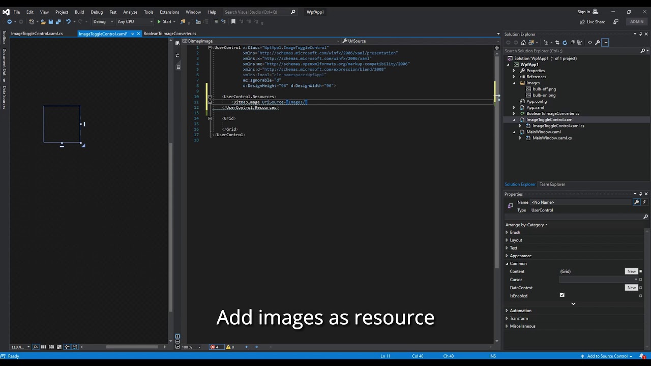 C# WPF user control : Simple image toggle control