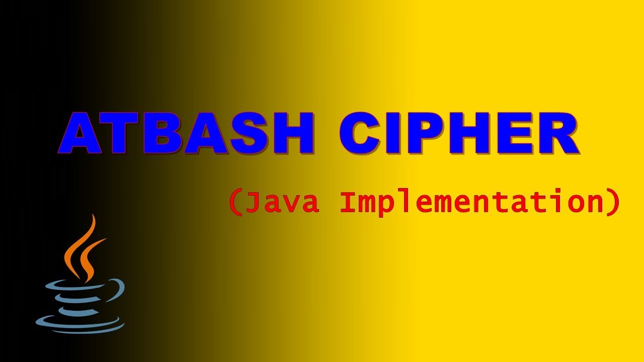 Atbash Cipher (Java Implementation)