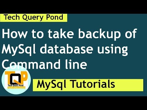 Mysql tutorial : How to take backup of MySQL database using command ...