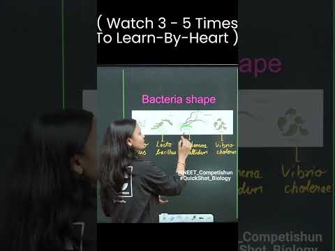 " The Types Of Bacteria Shape " With QuickShot Biology | #Poonam | #neet #shorts #biology #neet2024