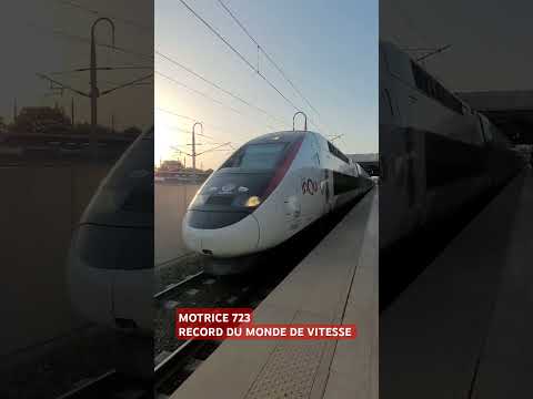 La motrice tgv 🚅 inoui 723, record du monde de vitesse de 574,8 km heure du 03/04/2007. #tgv #train