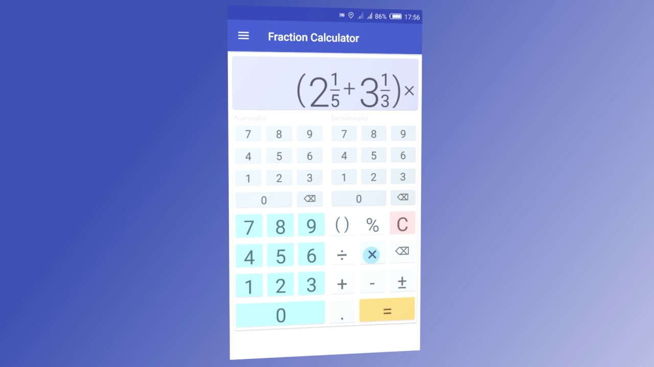 Android Fraction Calculator
