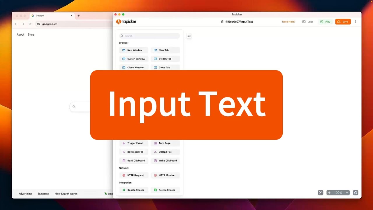 Input Text | Tapicker