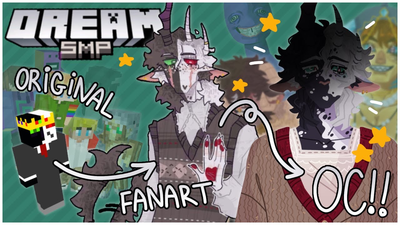 Turning My DreamSMP Fanart Into OCs (Ranboo, Tubbo, Tommyinnit, Sapnap, Foolish Gamers, Karl Jacobs)