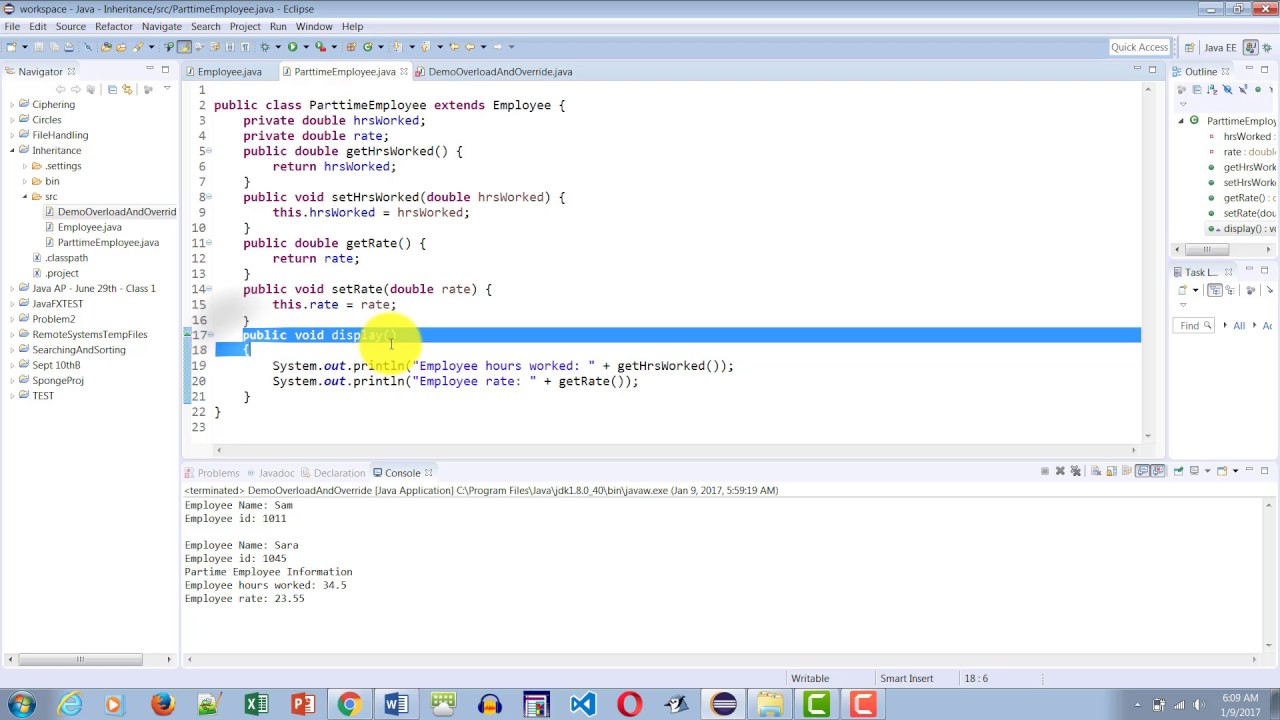 Java Overriding and Inheritance