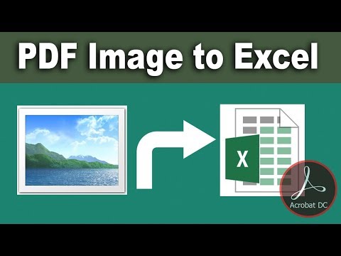 How to Convert PDF Image to Excel with Accurate formatting in Adobe Acrobat Pro