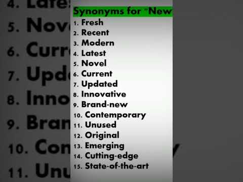 New synonyms#Synonyms for NEW#english conversation practice