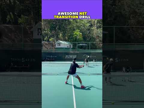 AWESOME NET TRANSITION DRILL TO TRY #shorts #tennis