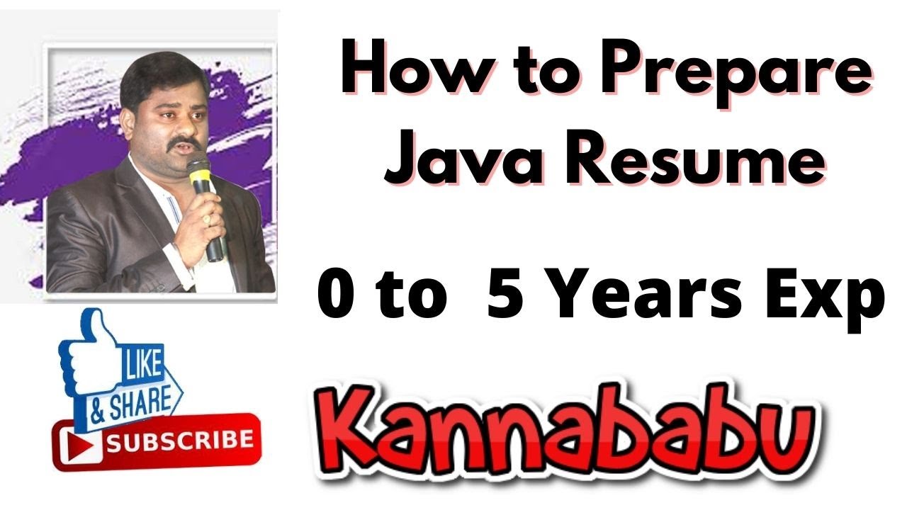 How to Prepare Java resume 0 to 5 years Exp