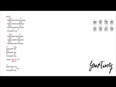 kunci gitar & lirik lagu | Fourtwnty - kita pasti tua