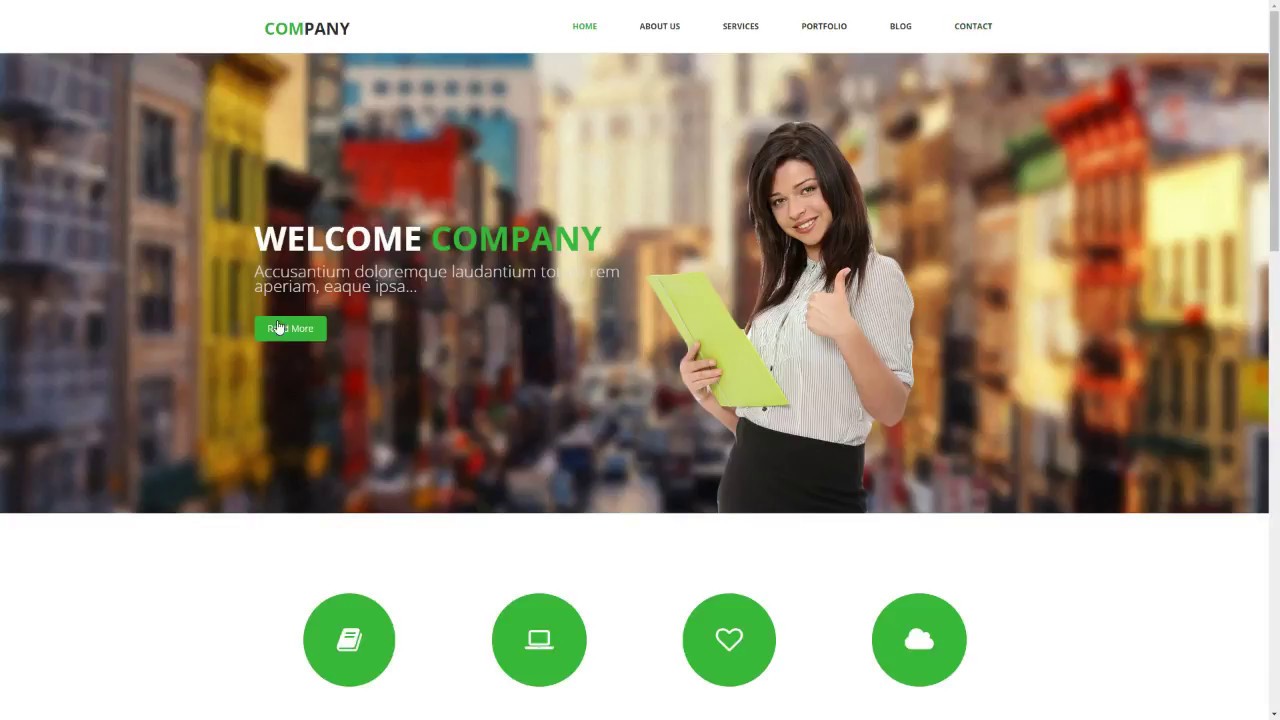 Company - Free Boostrap Theme Preview