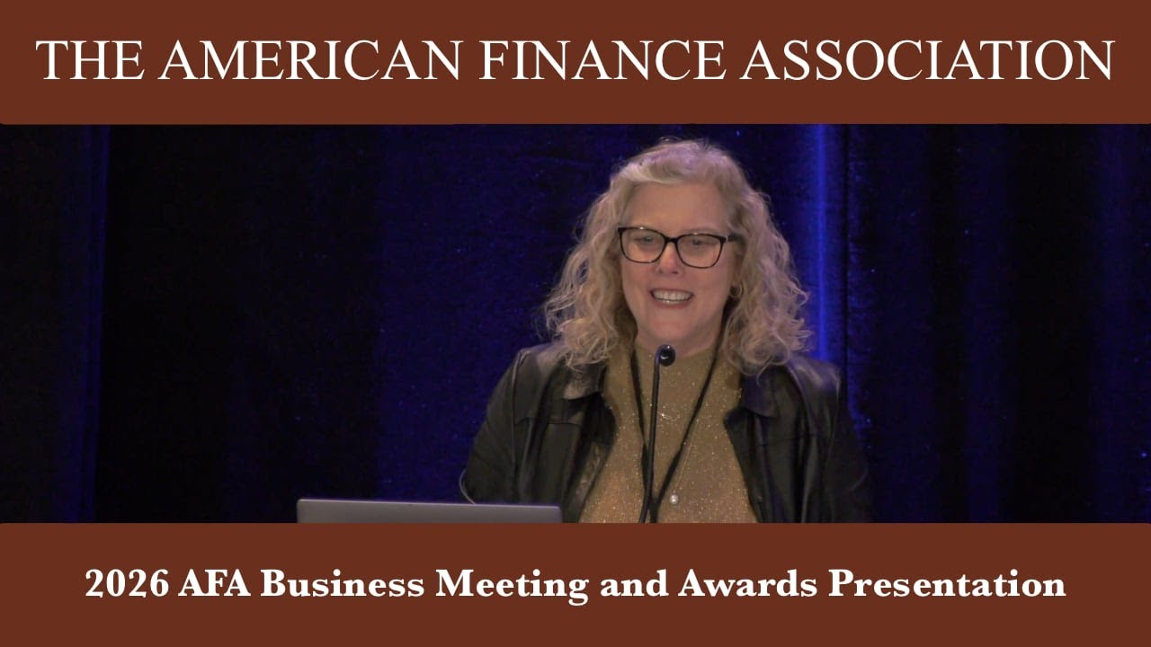 2026 AFA Business Meeting and Awards Presentation