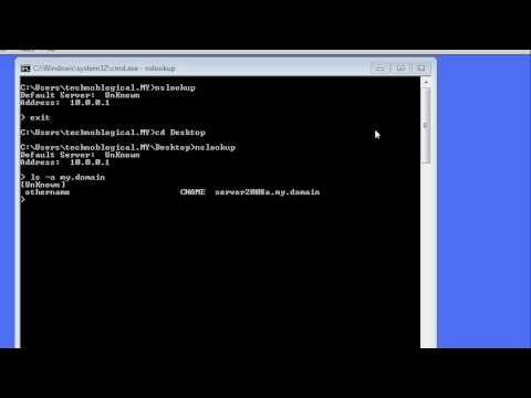 Windows command line networking: nslookup