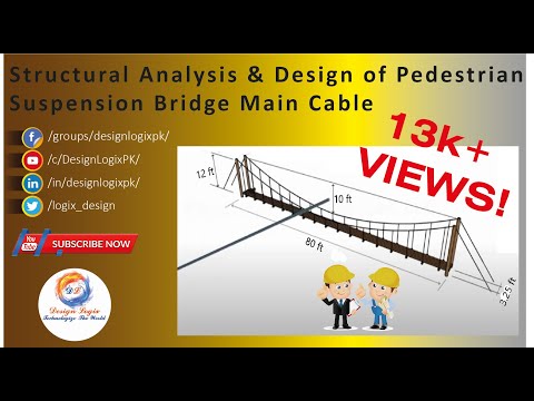 Structural Analysis & Design of Pedestrian Suspension Bridge Main Cable | AISC ASD & LRFD