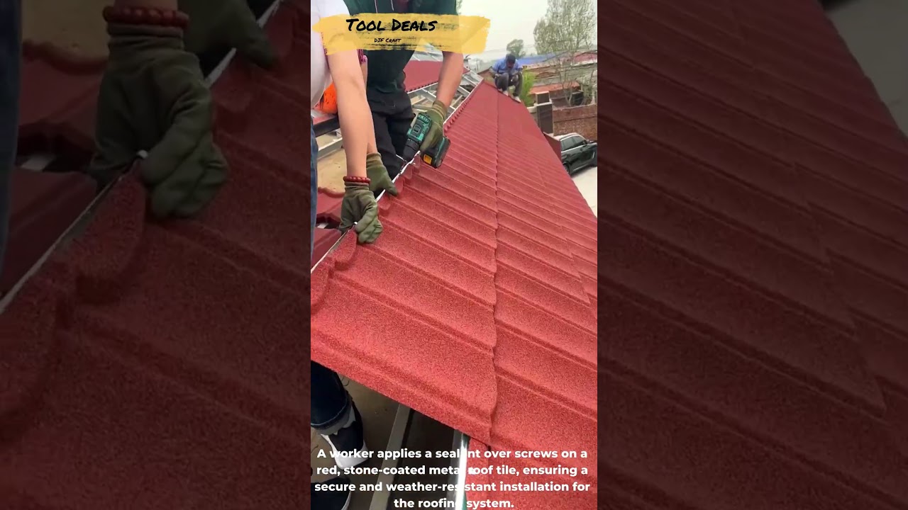 The process of installing stone coated metal roof tiles