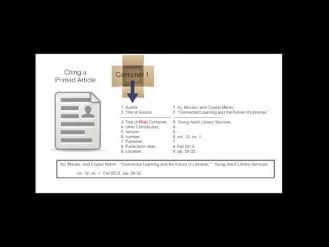 MLA 8 Citing a Journal Article in Print