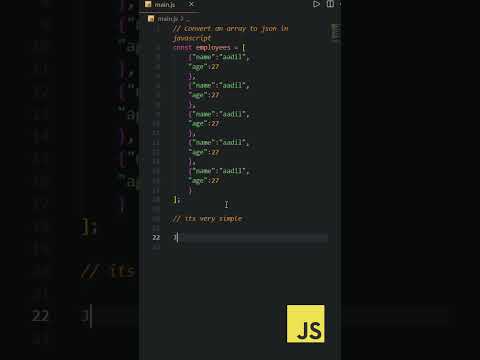 Convert Javascript Array to JSON