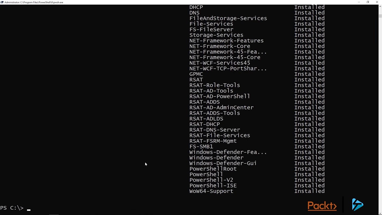 PowerShell Core Recipes:  Managing Windows Features | packtpub.com