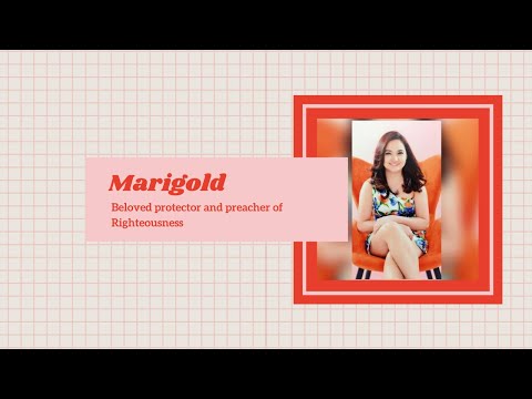 Marigold - Name Study by Josephine Padua