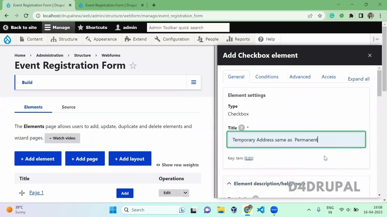 Conditional fields in webform module Drupal 9, Drupal 10 | D4Drupal
