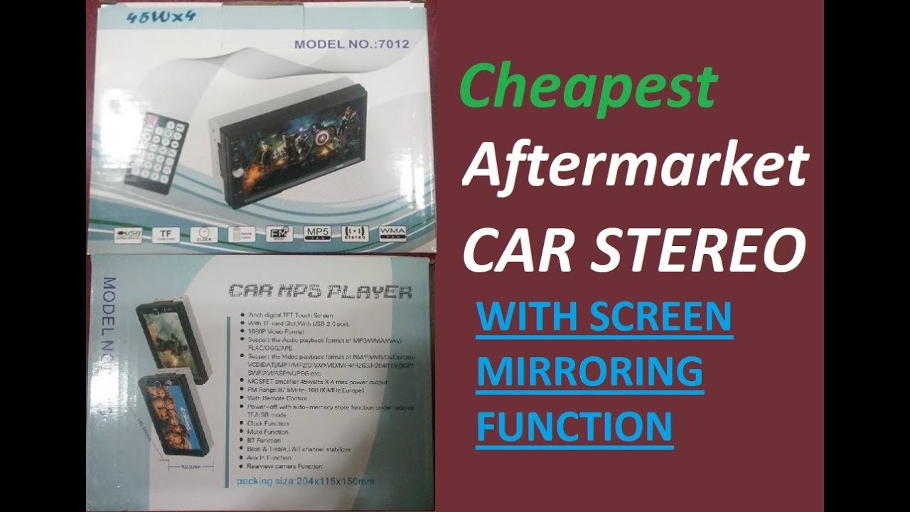 Universal 7 Inch Double Din LCD touch screen car stereo With Screen Mirroring Function - Model 7012