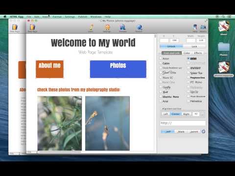 How to resize and align text boxes on a web page using HTML Egg for Mac