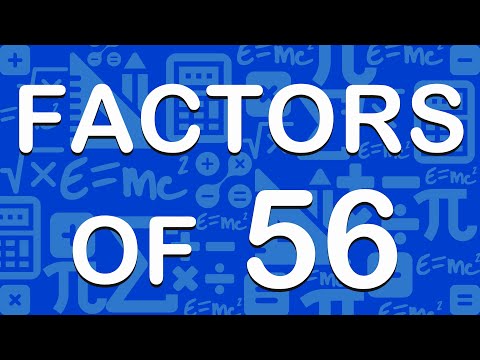 Factors of 56 / prime factors of 56 / #maths #factors # publicmaths