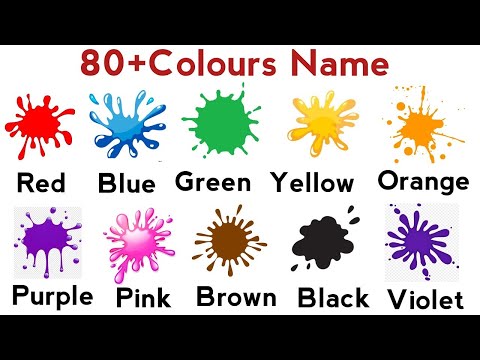 80+ colours Name In Engilsh | Colour Names In Pictures | Common English Vocabulary