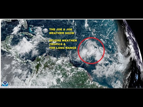 Joe & Joe Weather Show LIVE 7:30 PM Showers Thunderstorms Tonight, Tropical Wave Central Atlantic