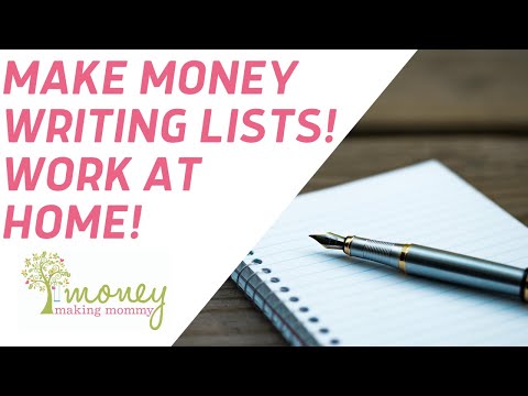 List Writing Jobs – Get Paid to Make Lists (Work at Home!)