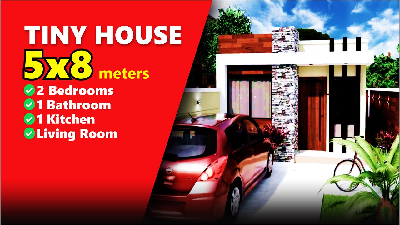 MODERN SMALL HOUSE DESIGN | 5m x 8m | 2 Bedrooms