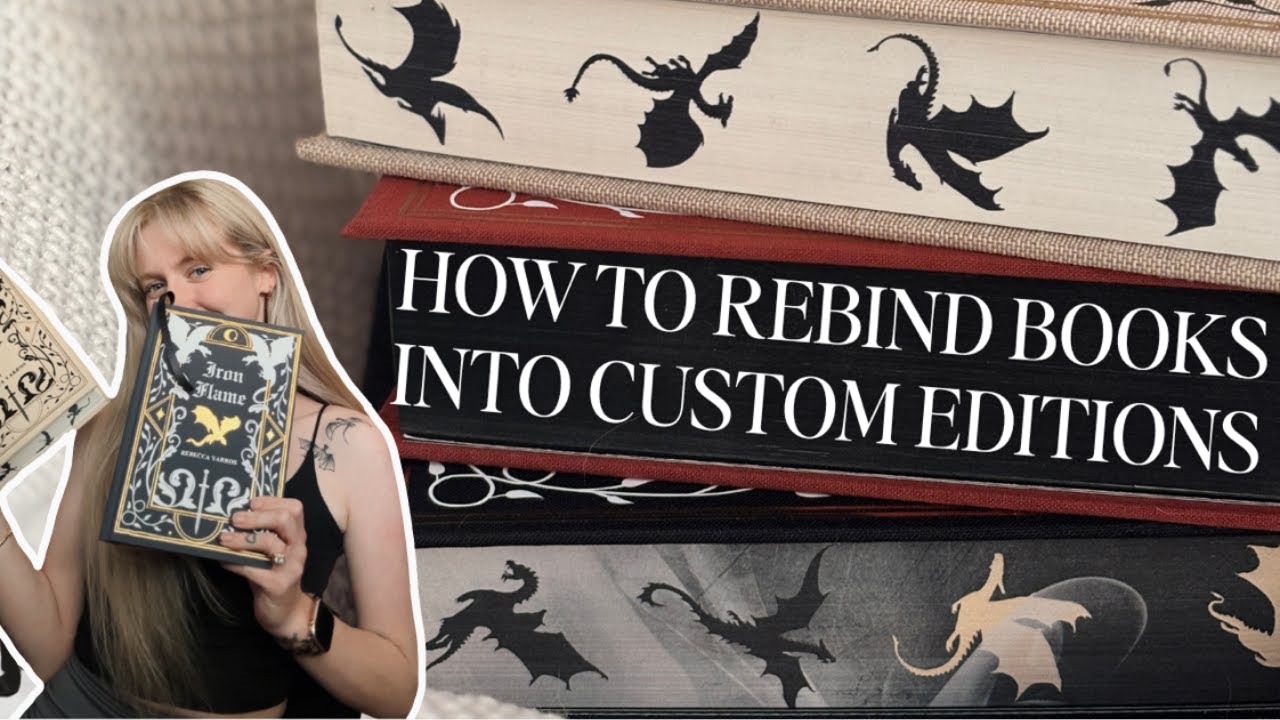 How To Rebind Books Into Custom Hardcover Editions! | Bookbinding Tutorial 📖✨ (with supplies list!)