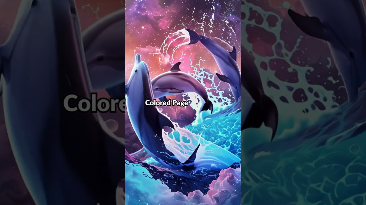 Dolphin Play Coloring Pages for Kids | Ocean Animals Printable Coloring Book PDF