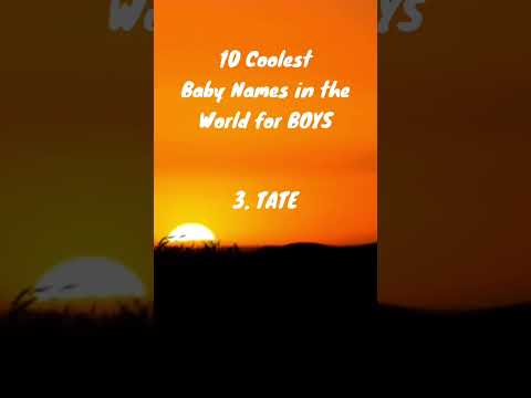 Coolest Boys Names in the World! Is your name on the list?